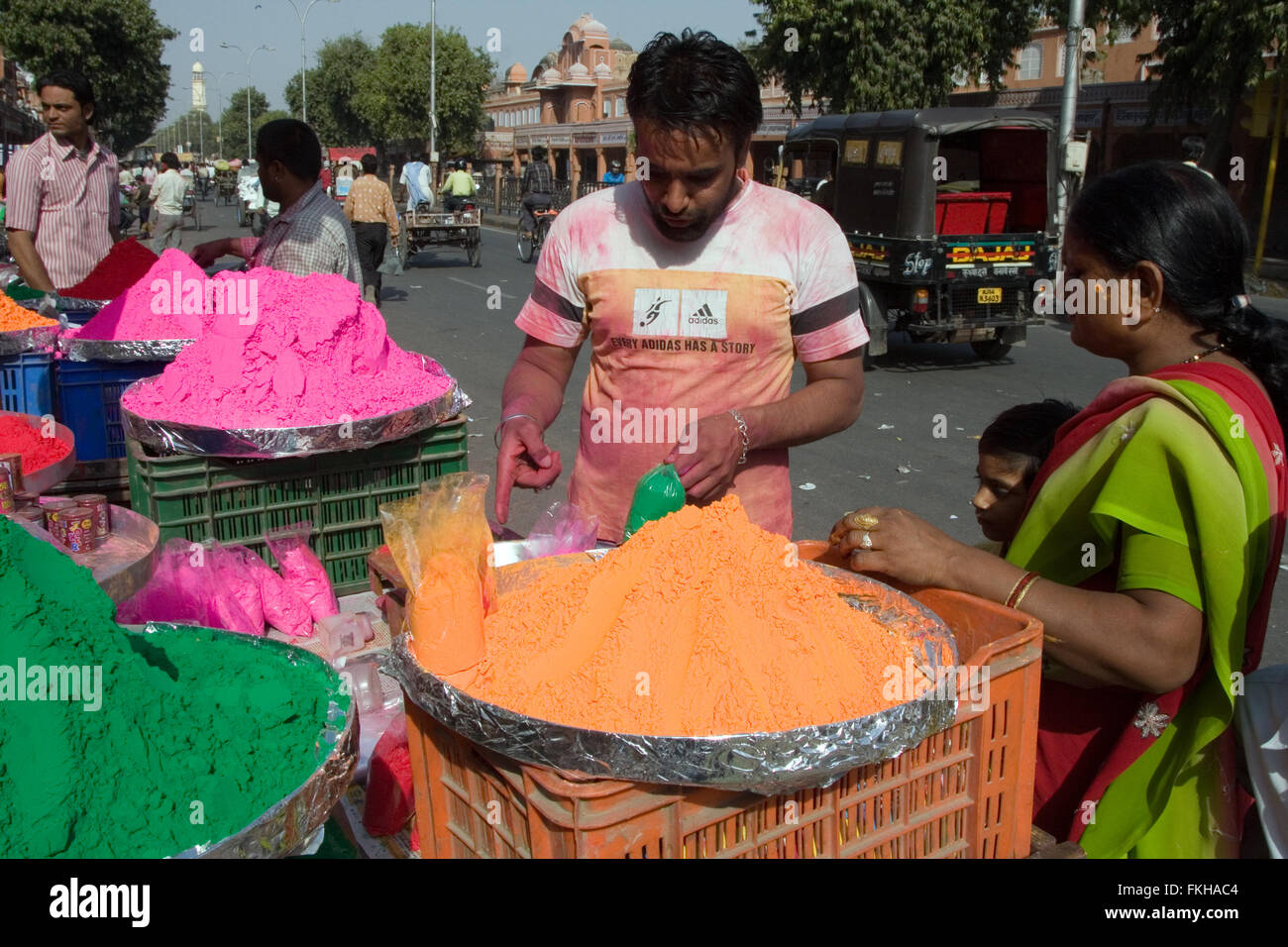 Holi,coloured powder throwing festival,Jaipur,Rajasthan,India,South ...