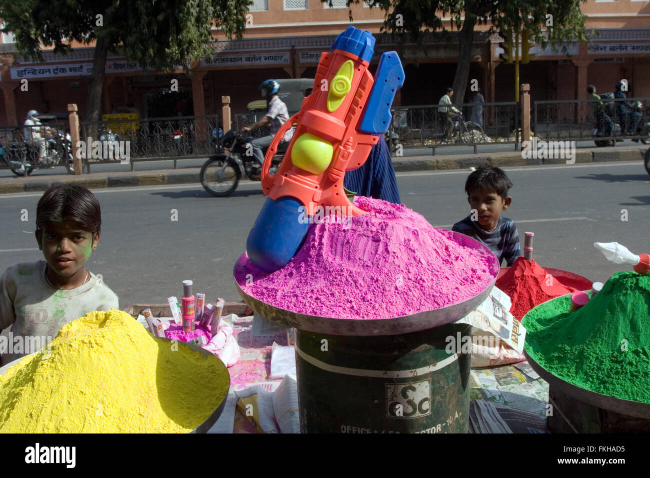Holi,coloured powder throwing festival,Jaipur,Rajasthan,India,South ...