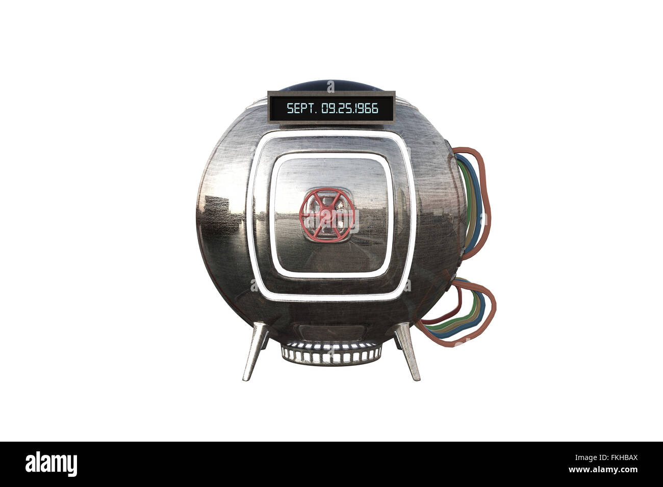 time machine capsule isolated on white background Stock Photo - Alamy