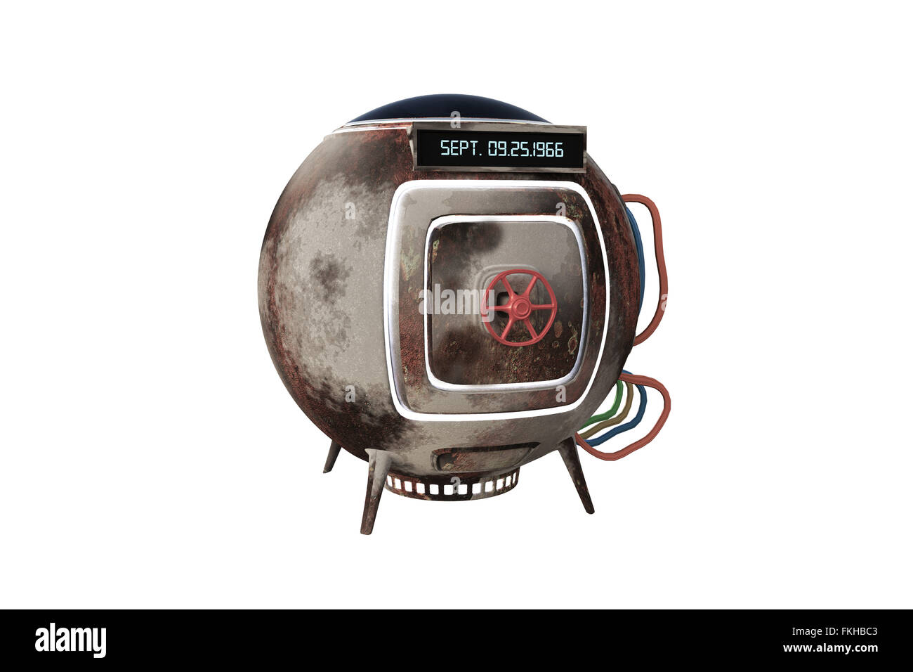 time machine capsule isolated on white background Stock Photo - Alamy