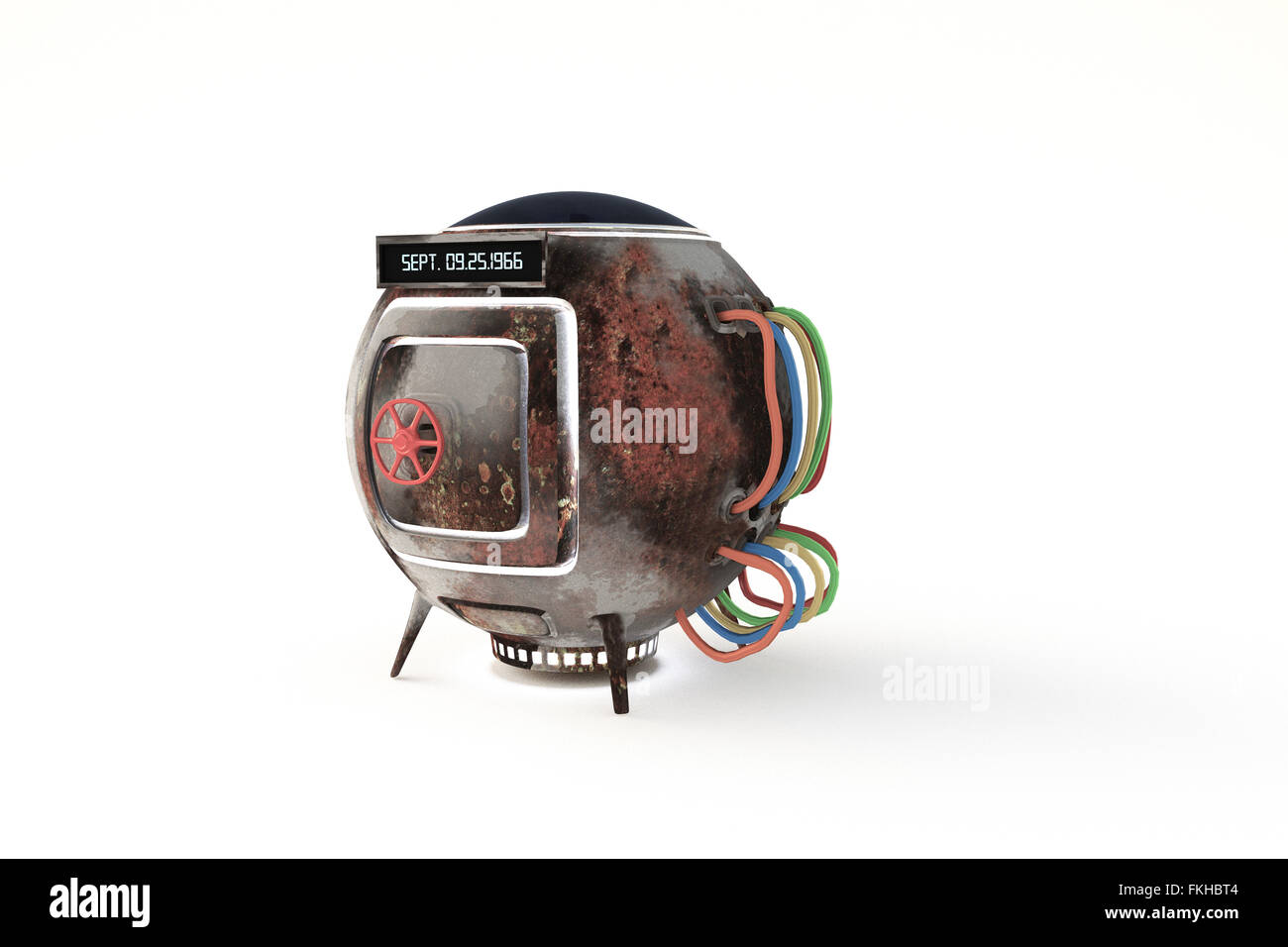 time machine capsule isolated on white background Stock Photo - Alamy