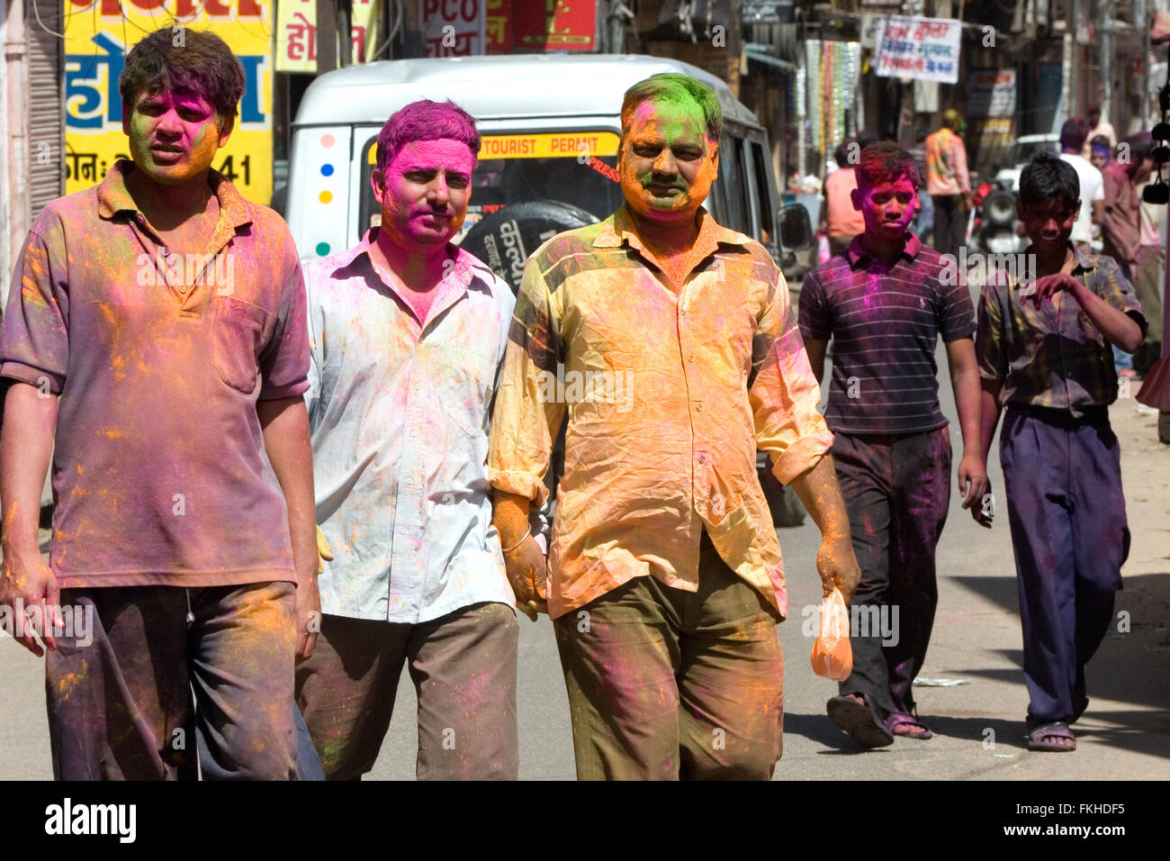 Holi,coloured powder throwing festival,Jaipur,Rajasthan,India,South ...