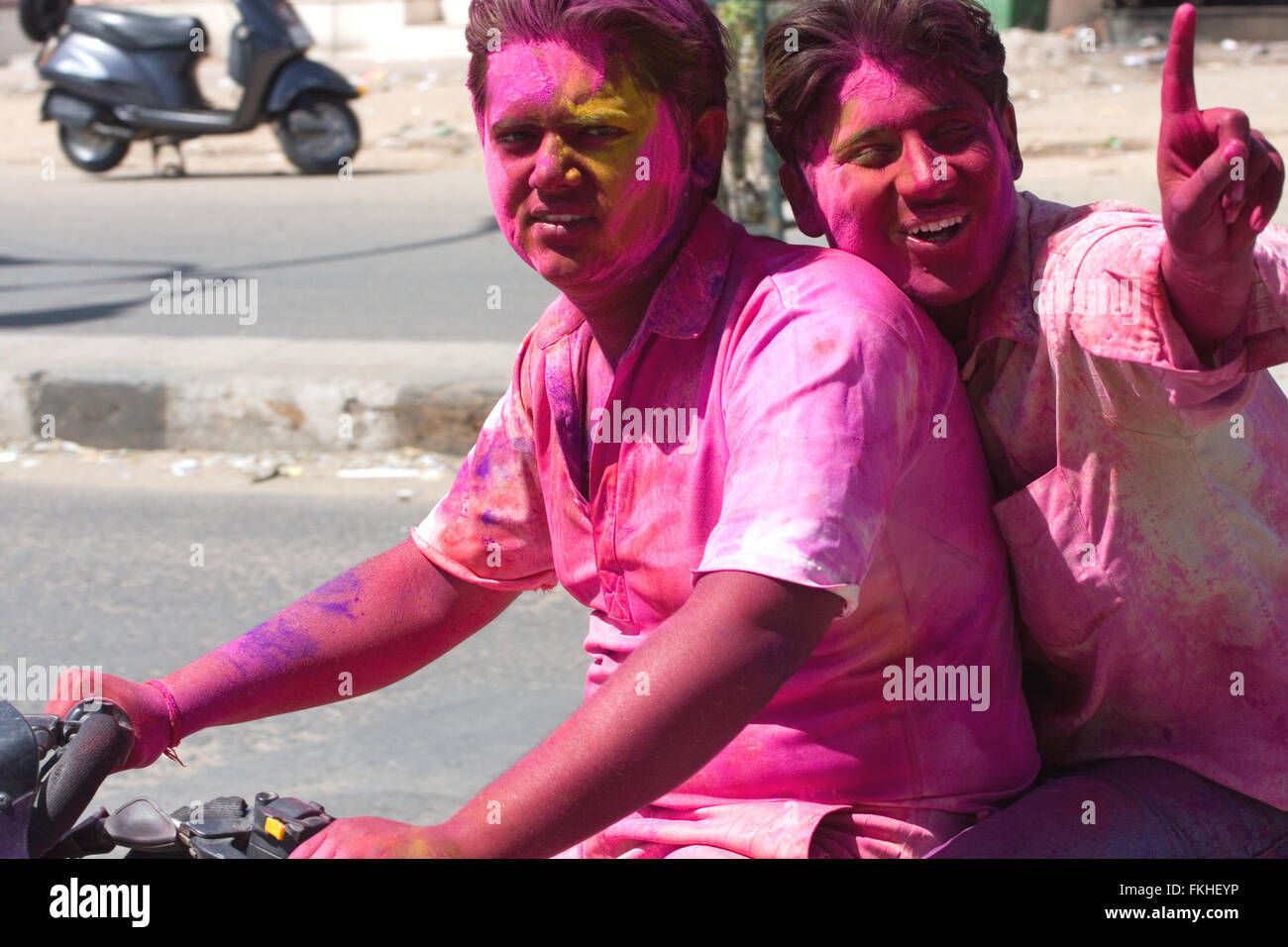 Holi,coloured powder throwing festival,Jaipur,Rajasthan,India,South ...