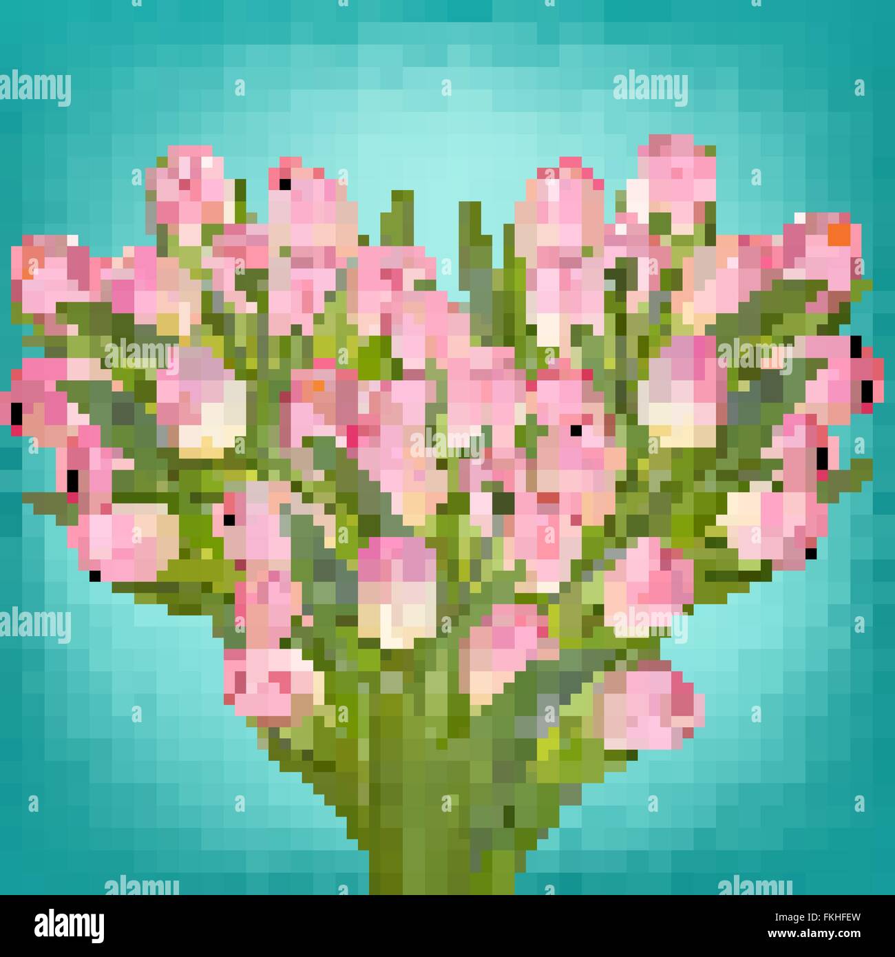 Tulips in a beautiful bouquet Stock Vector Images - Alamy