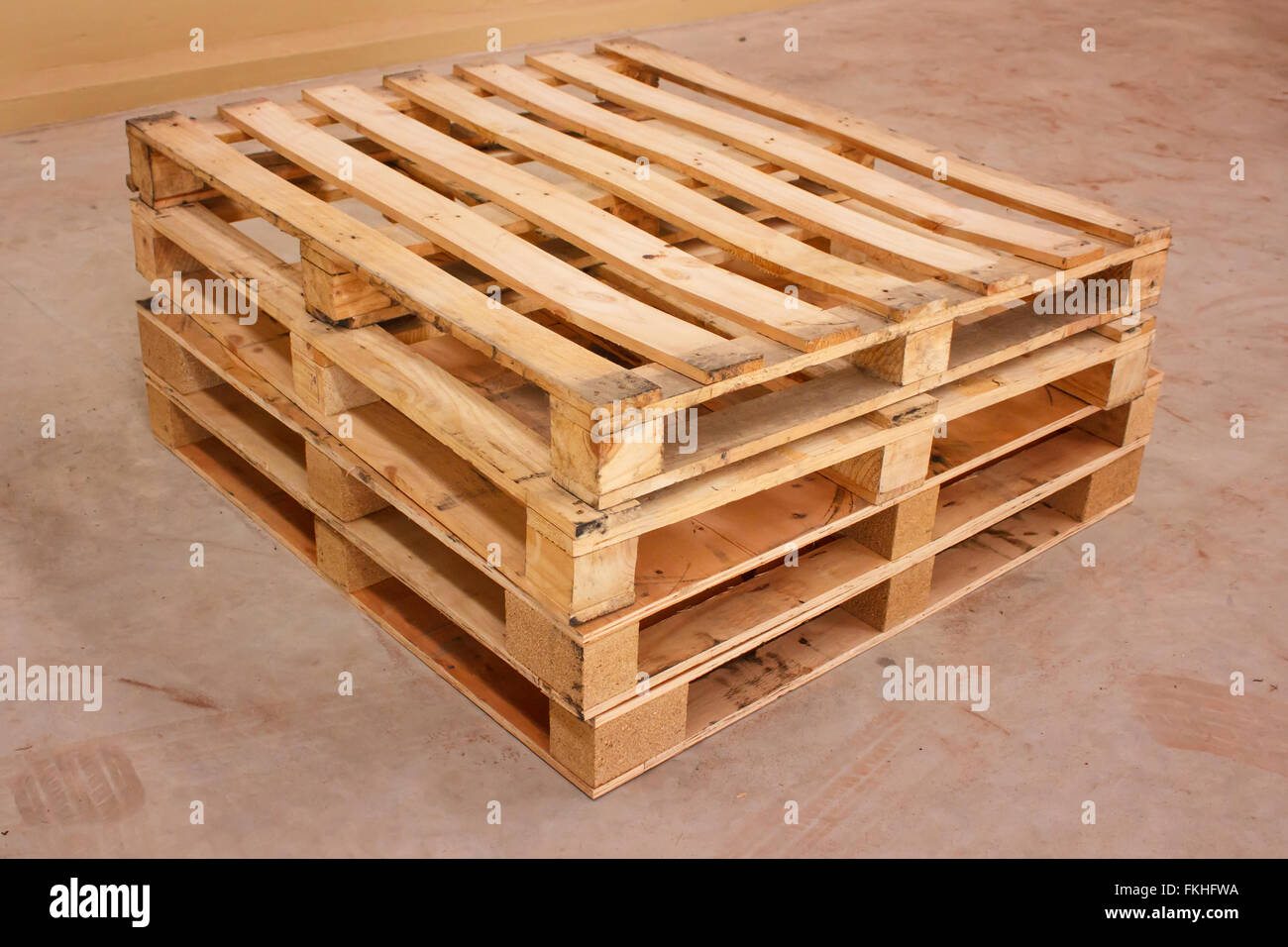 wooden shipping pallet in standard dimensions, wooden pallet Stock ...