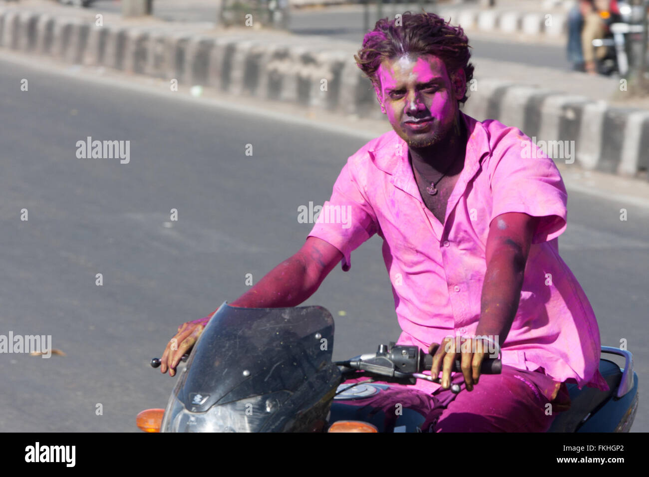 Holi,coloured powder throwing festival,Jaipur,Rajasthan,India,South ...
