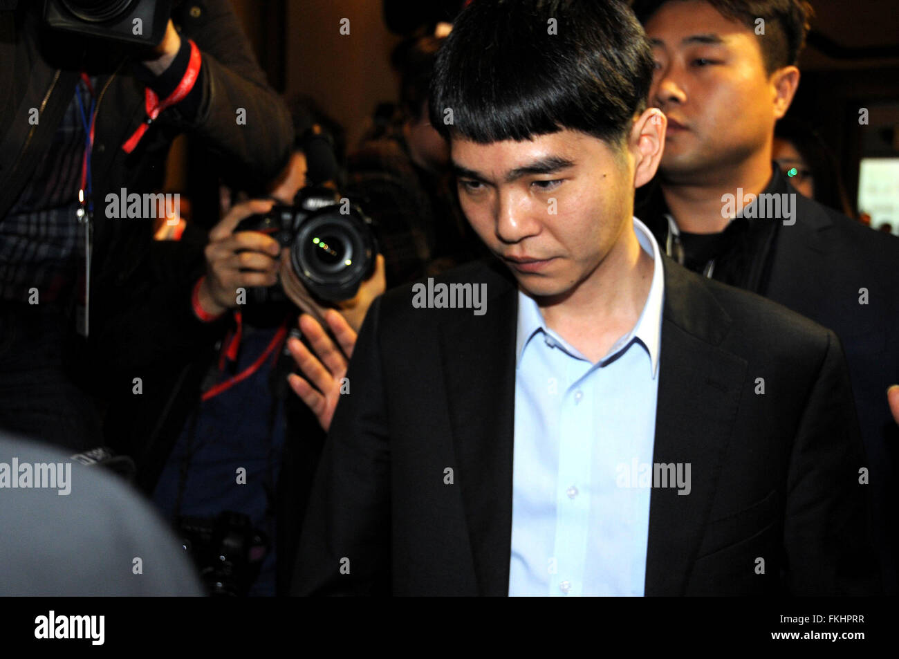 Seoul, South Korea. 9th Mar, 2016. South Korean professional Go player ...