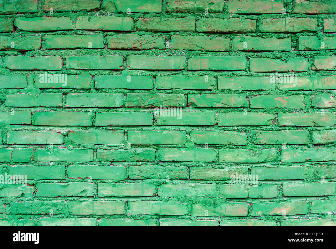 Green brick wall Stock Photo - Alamy