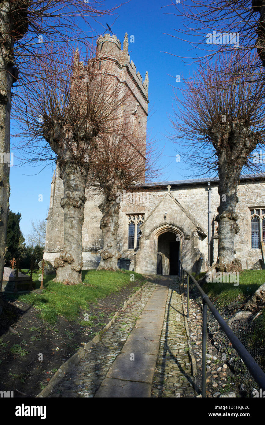 A Rural Church ,Naive,Pathway and Trees Stock Photo - Alamy