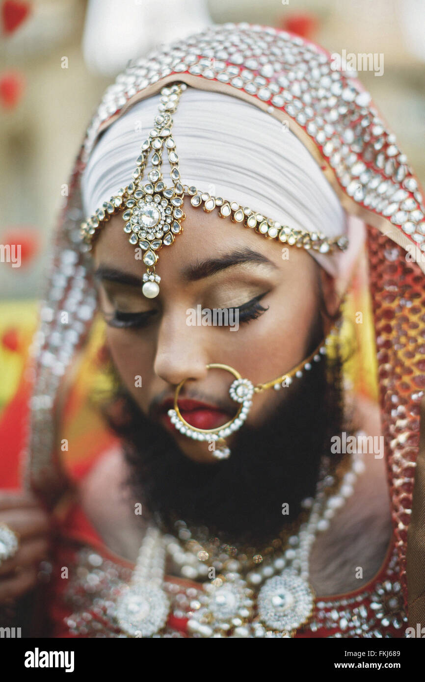 Harnaam Kaur, the Bearded Dame body positive activist Stock Photo - Alamy