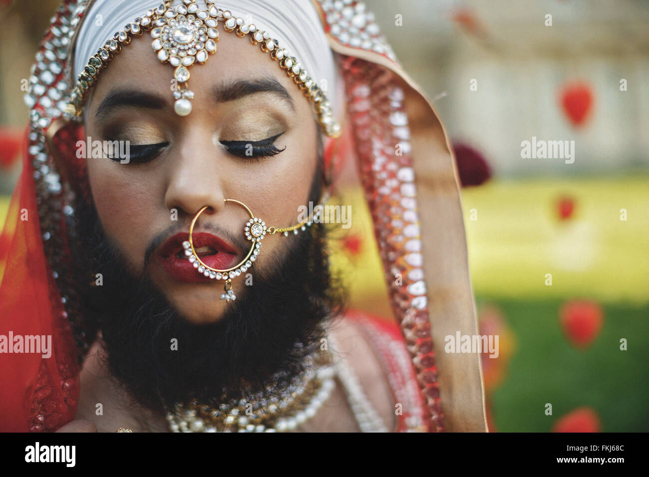Harnaam Kaur, the Bearded Dame body positive activist Stock Photo - Alamy