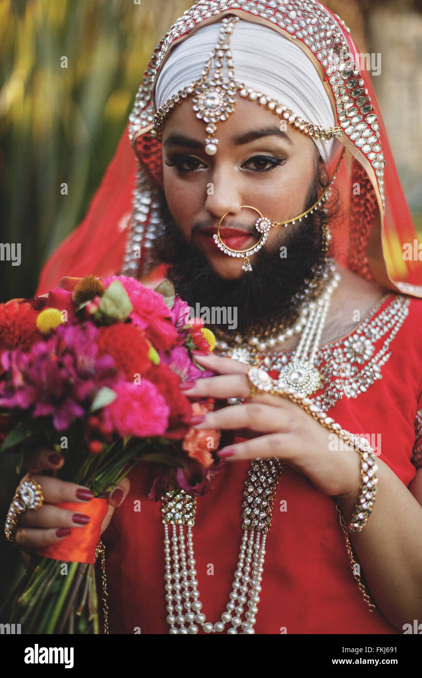 Harnaam Kaur, the Bearded Dame body positive activist Stock Photo - Alamy