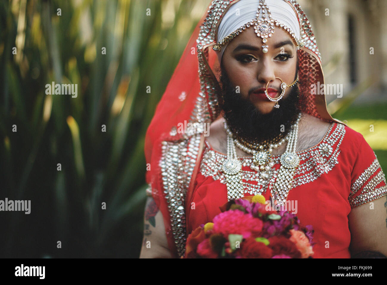 Harnaam Kaur, the Bearded Dame body positive activist Stock Photo - Alamy