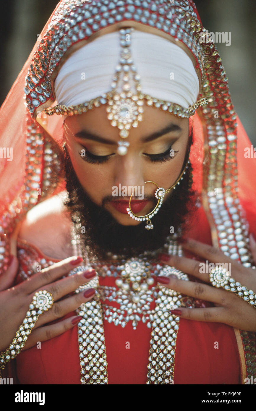 Harnaam Kaur, the Bearded Dame body positive activist Stock Photo - Alamy