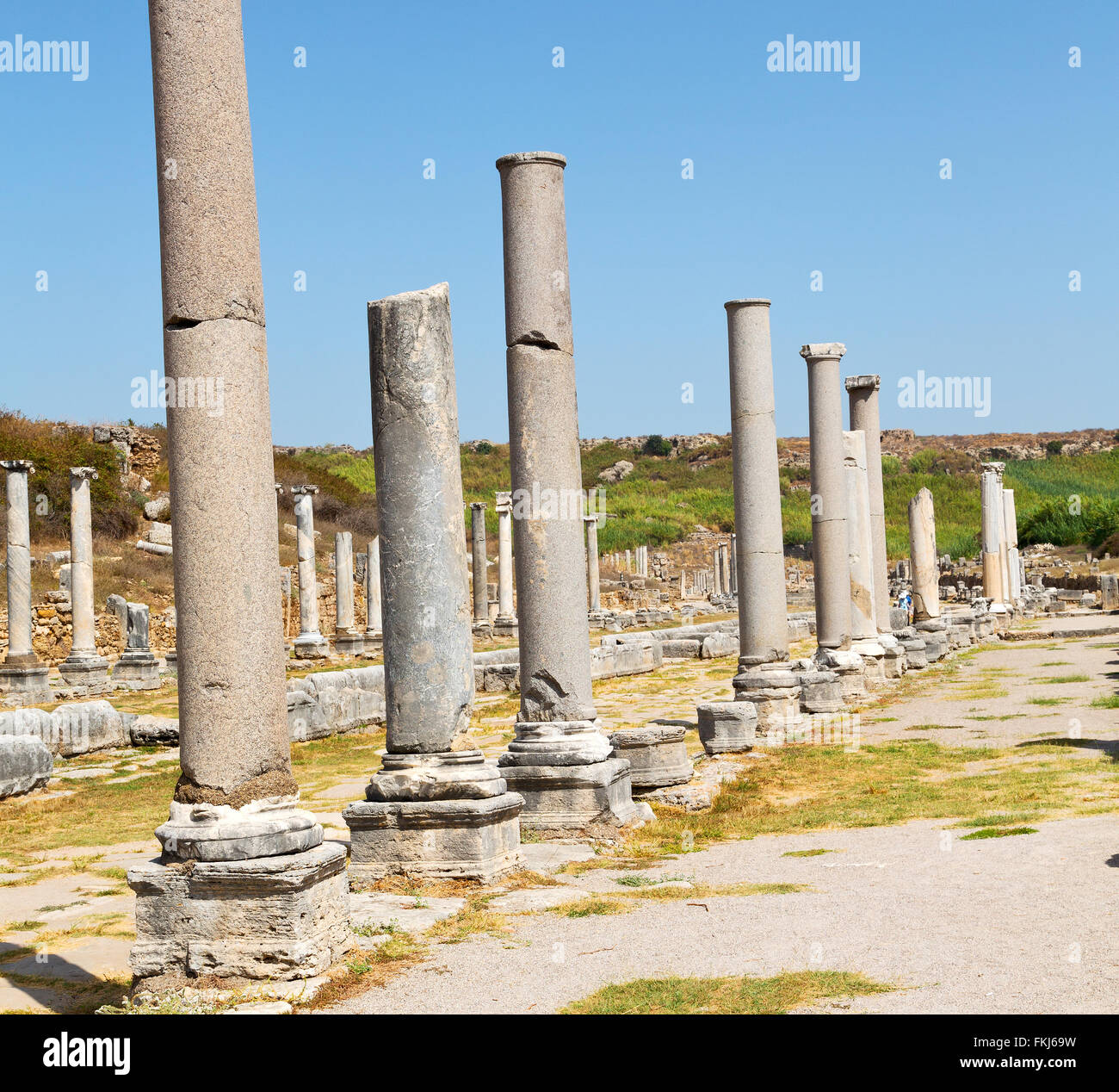 old construction in asia turkey the column and the roman temple Stock ...
