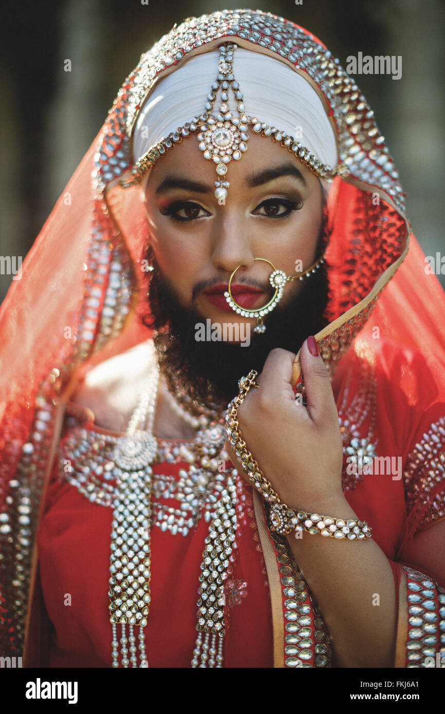 Harnaam Kaur, the Bearded Dame body positive activist Stock Photo - Alamy
