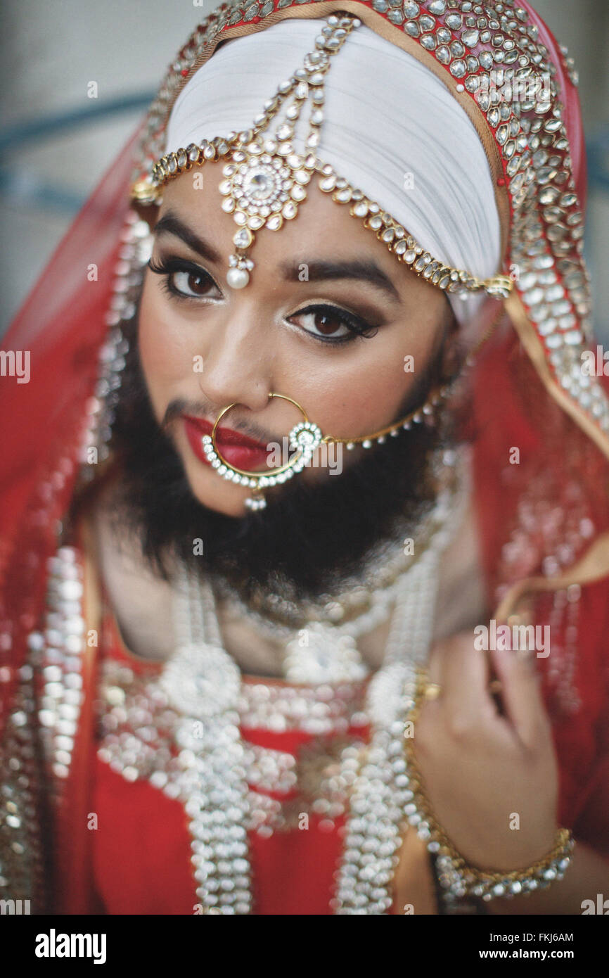 Harnaam Kaur, the Bearded Dame body positive activist Stock Photo - Alamy