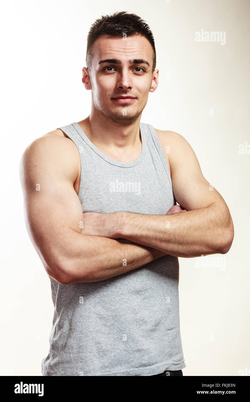 Muscled male model hi-res stock photography and images - Alamy