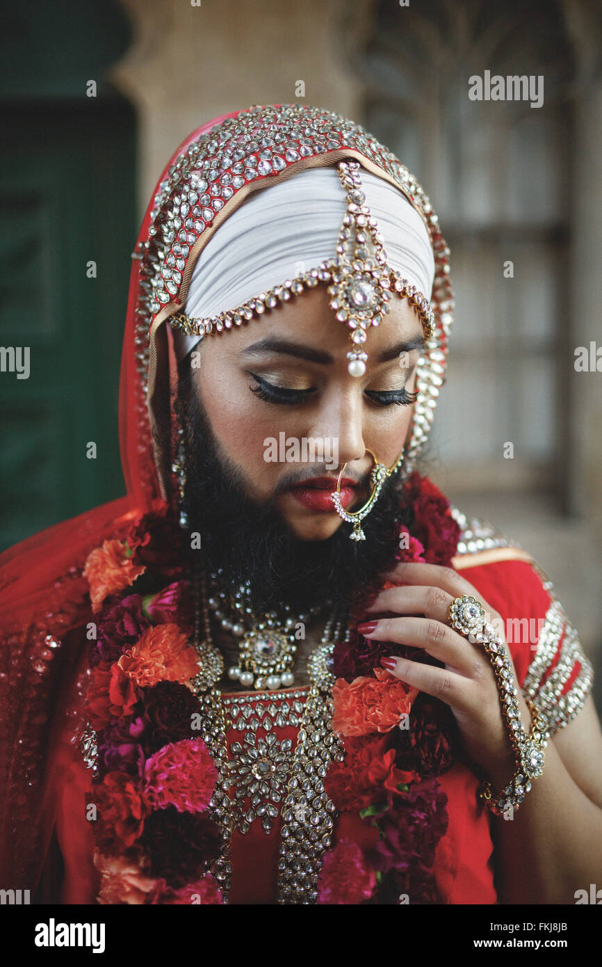 Harnaam Kaur, the Bearded Dame body positive activist Stock Photo - Alamy