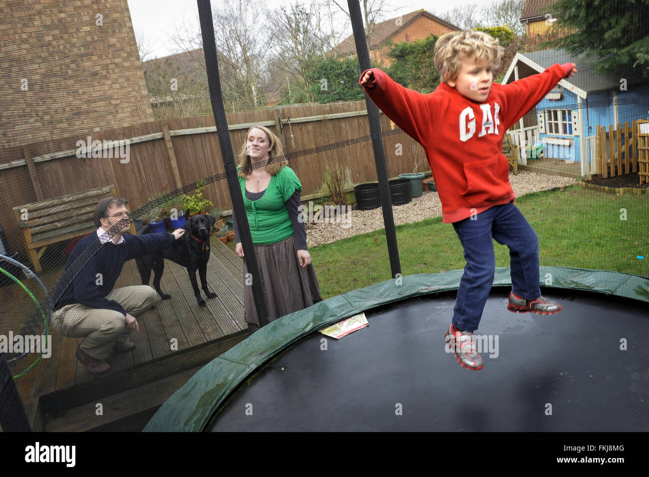 Guide dog for Autistic Son Ivan keeps a close eye on Marcus whilst he ...