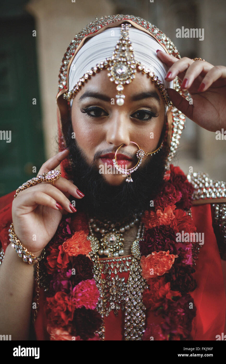 Harnaam Kaur, the Bearded Dame body positive activist Stock Photo - Alamy