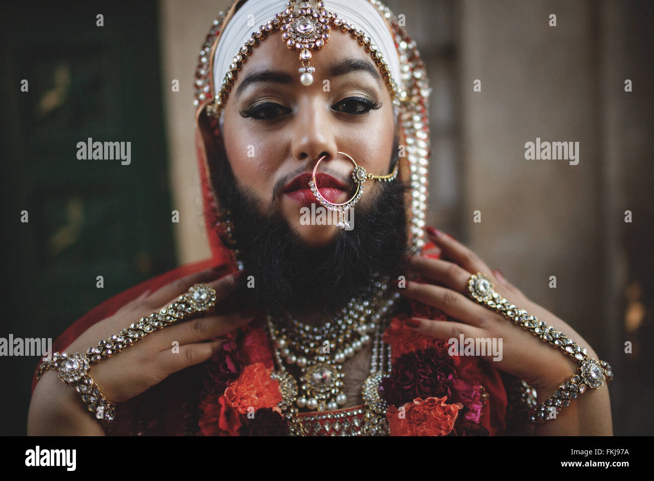 Harnaam Kaur, the Bearded Dame body positive activist Stock Photo - Alamy
