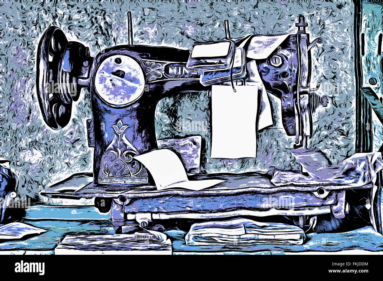 Old sewing machine Stock Photo - Alamy