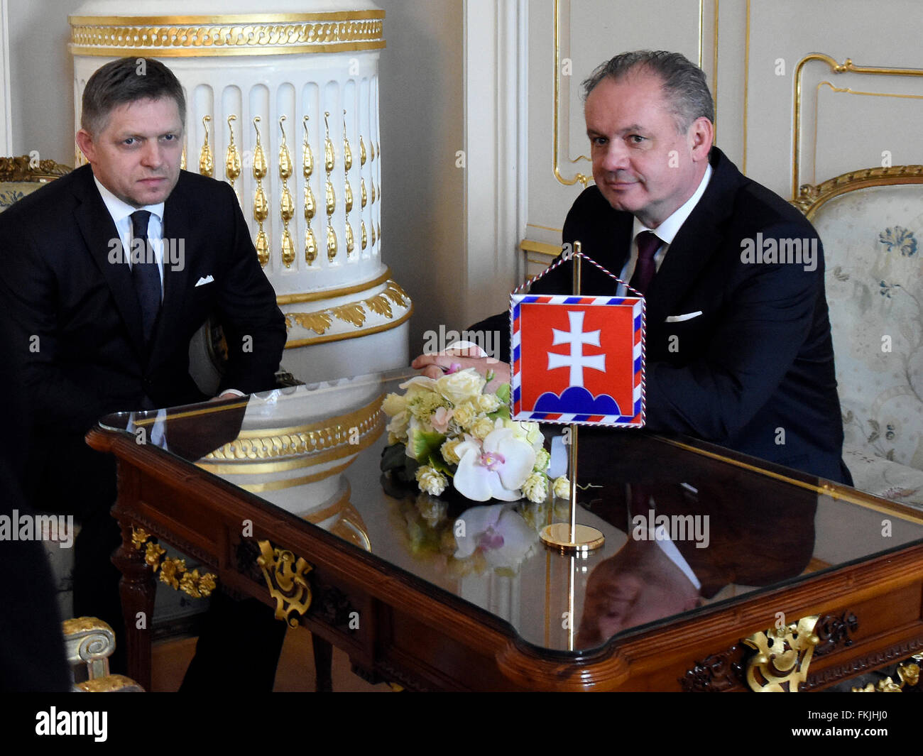 Bratislava, Slovakia. 09th Mar, 2016. Slovak President Andrej Kiska ...