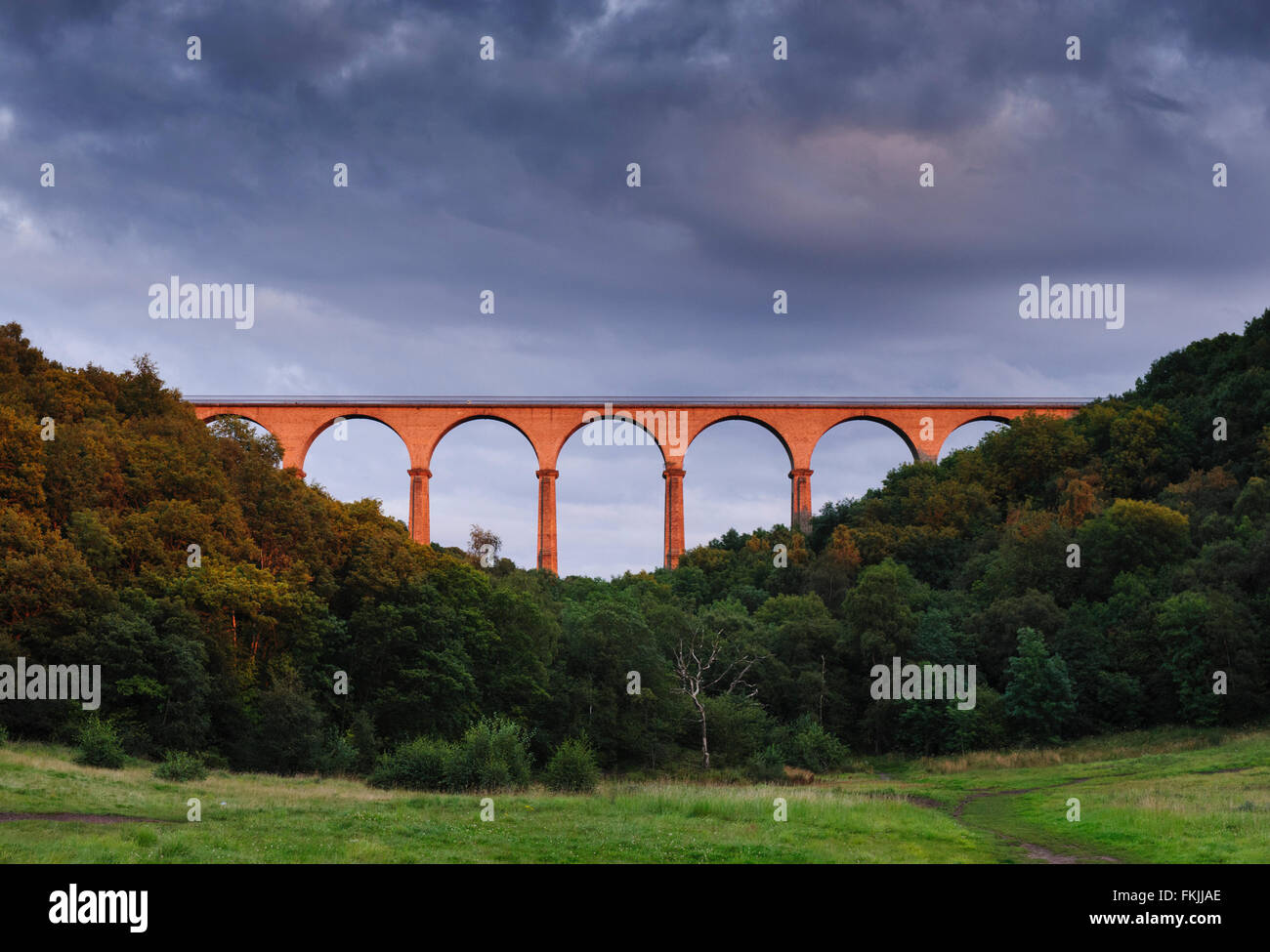 Hownsgill Viaduct old railway bridge now part of the Waskerley Way in ...