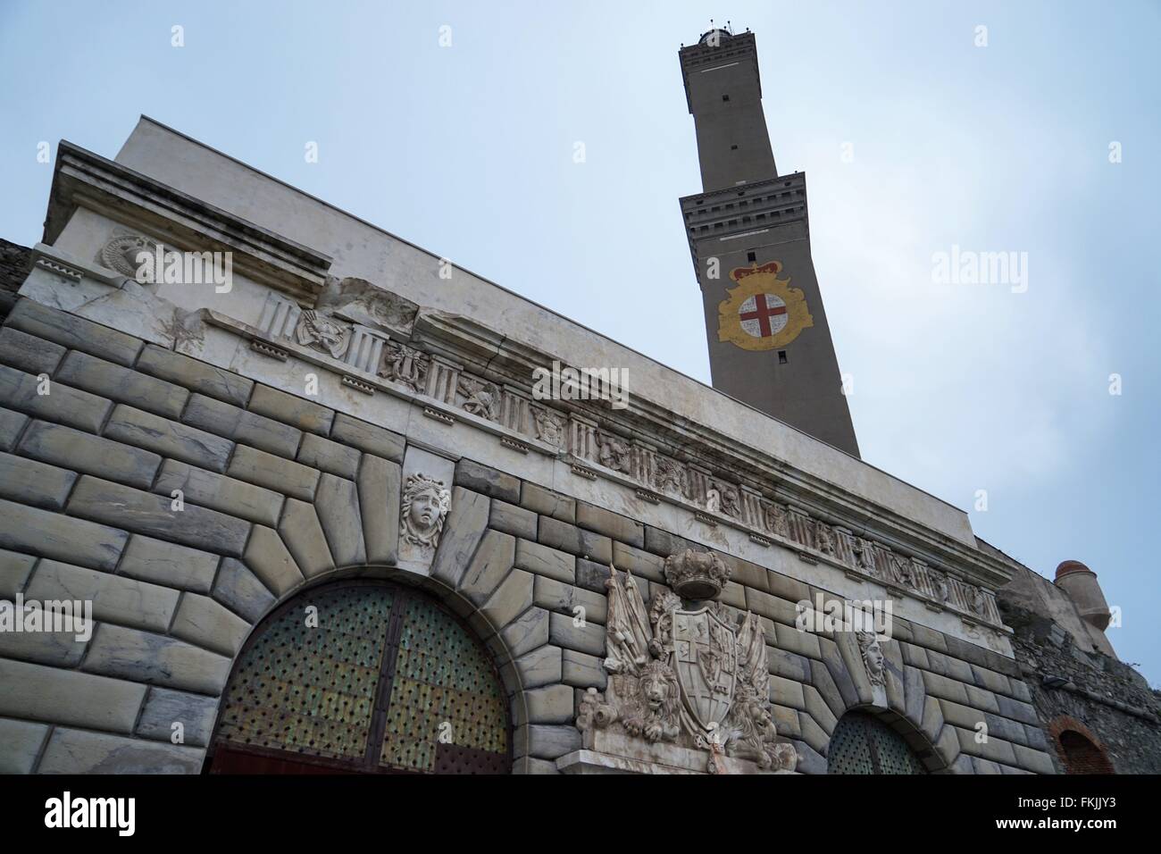 Italy: The Lighthouse, landmark of Genoa. Photo from 13. February 2016 ...