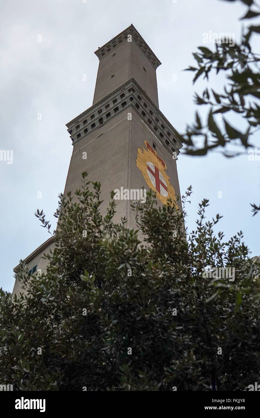 Italy: The Lighthouse, landmark of Genoa. Photo from 13. February 2016 ...