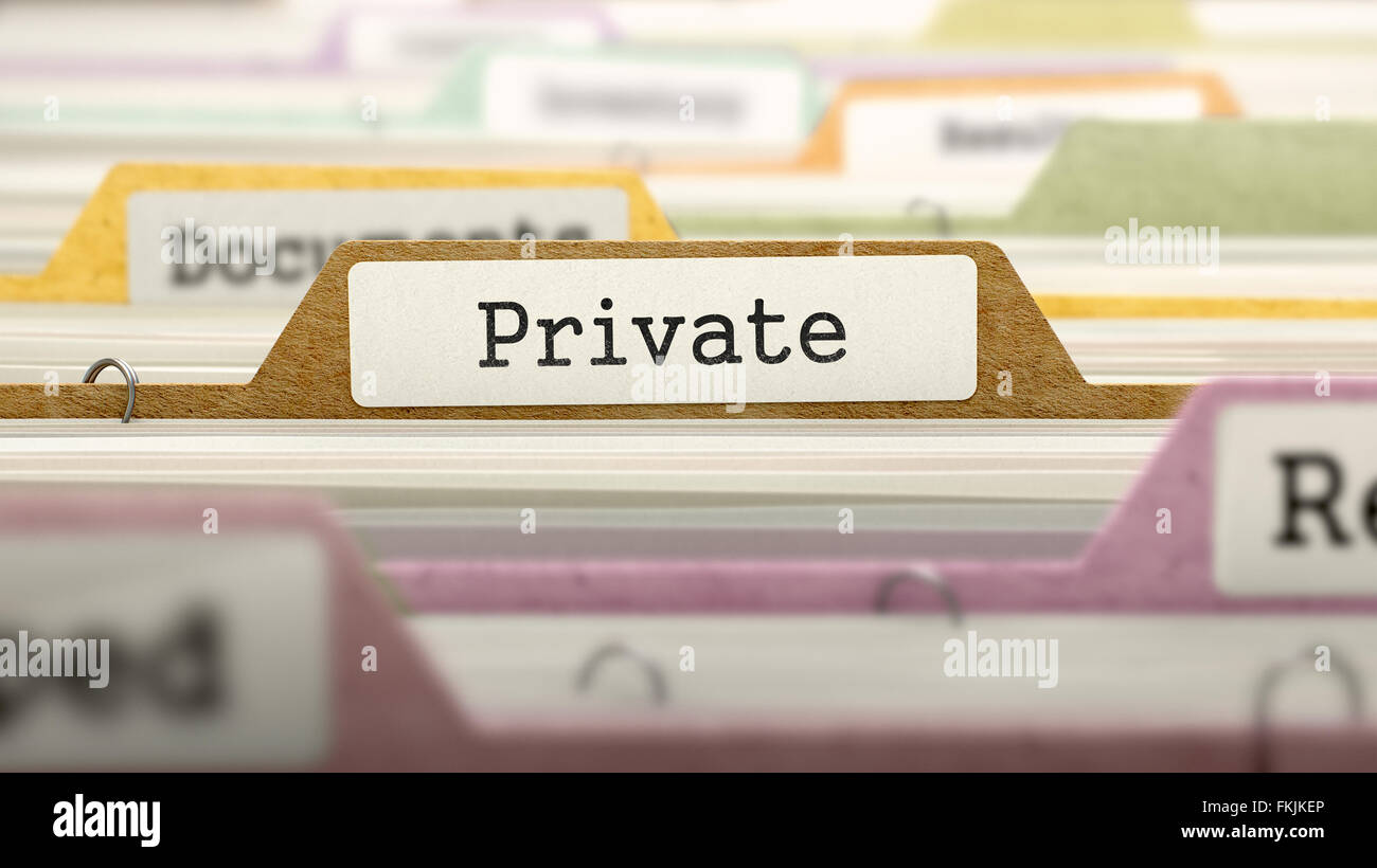 Private - Folder Name in Directory Stock Photo - Alamy