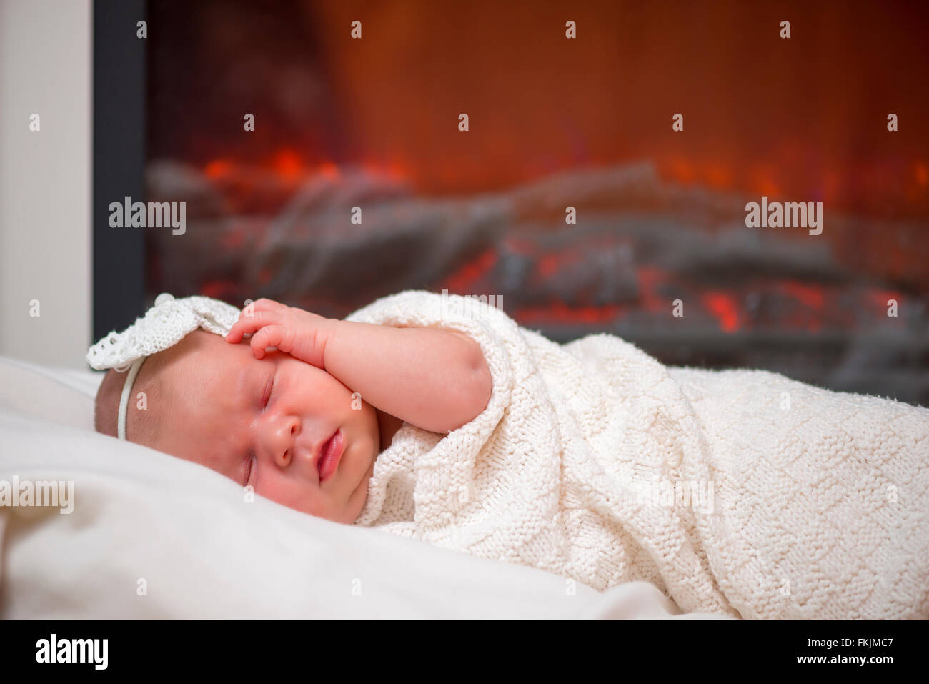 adorable new baby born sleeping Stock Photo - Alamy