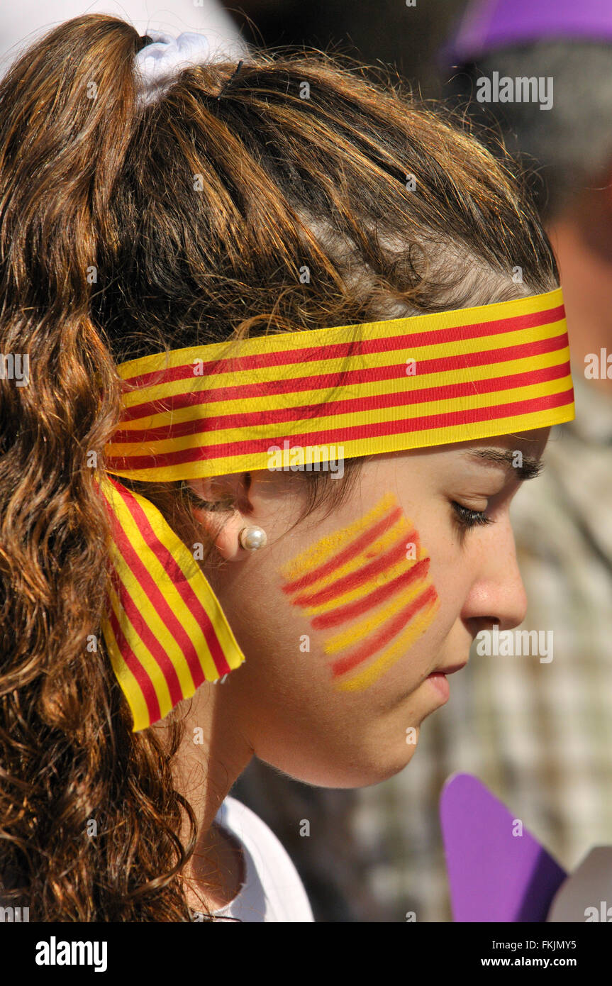 Political demonstration for the independence of Catalonia, September 11 ...