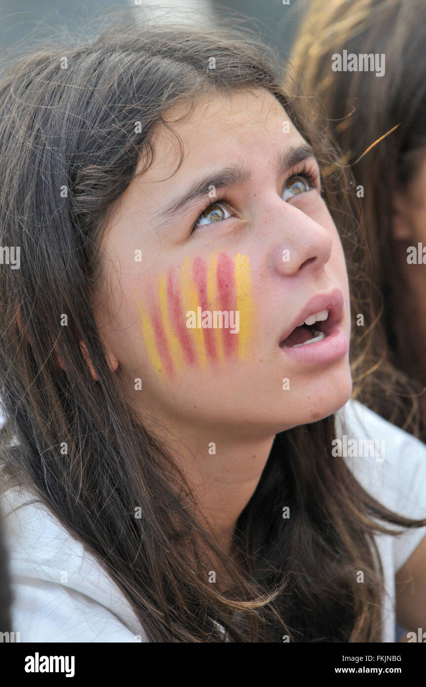 Political demonstration for the independence of Catalonia, September 11 ...
