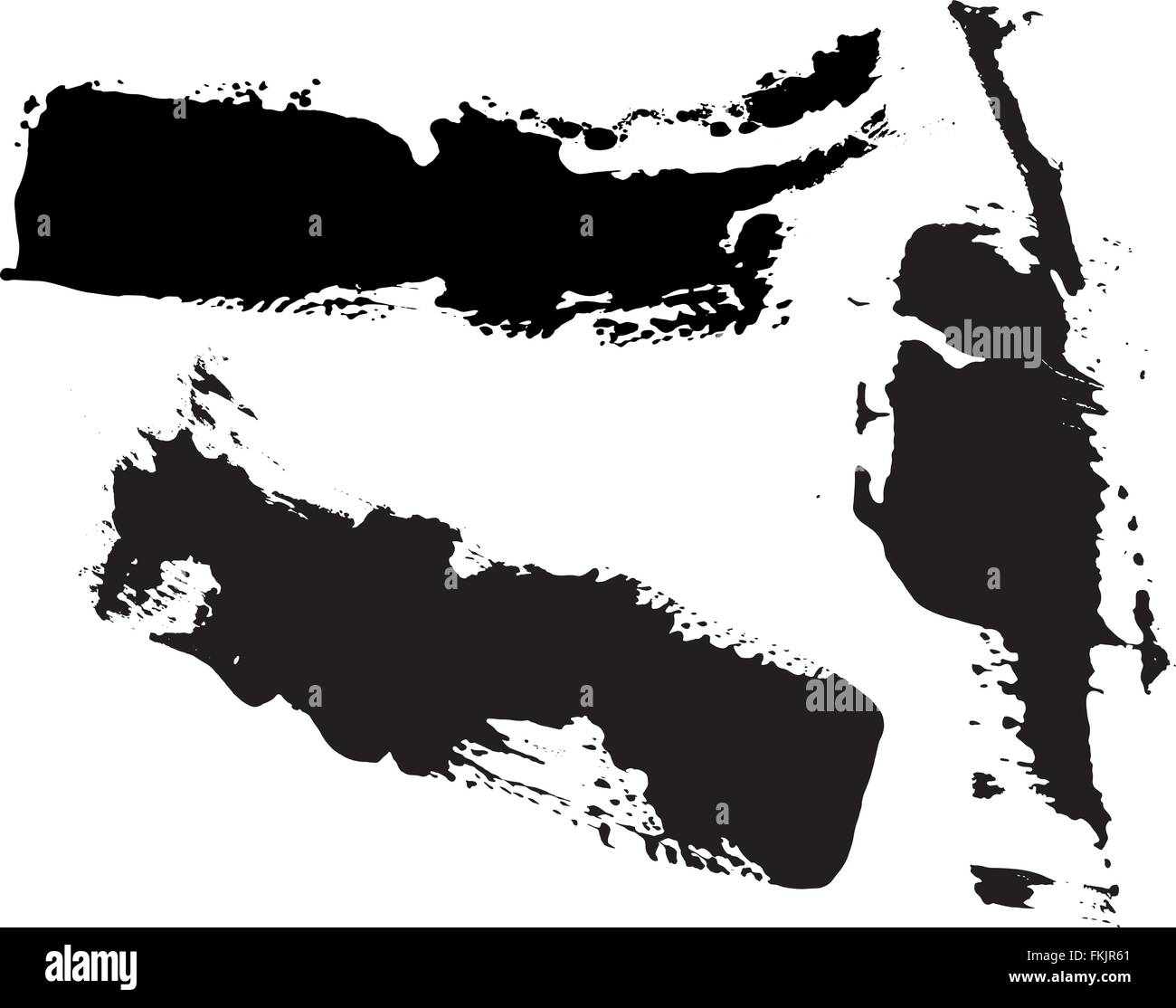 Set of four vector grunge brushes Stock Vector Image & Art - Alamy