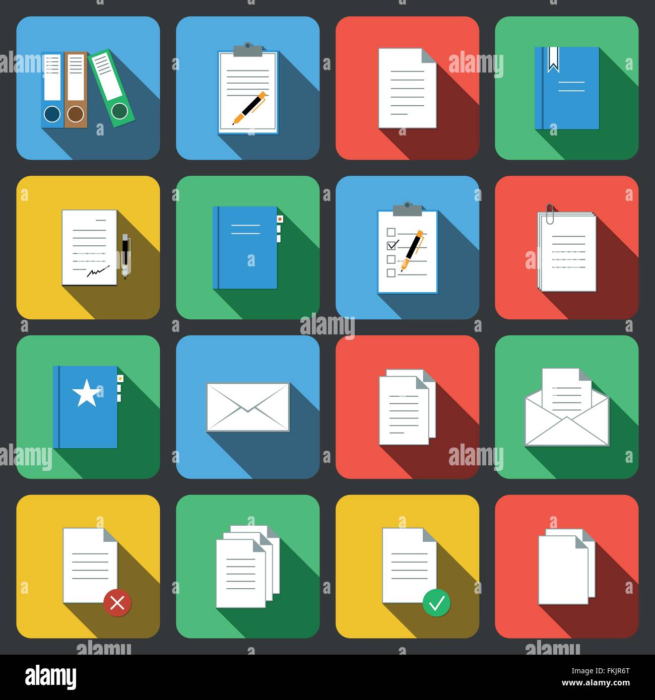 Set of icons in a flat style Stock Vector Image & Art - Alamy