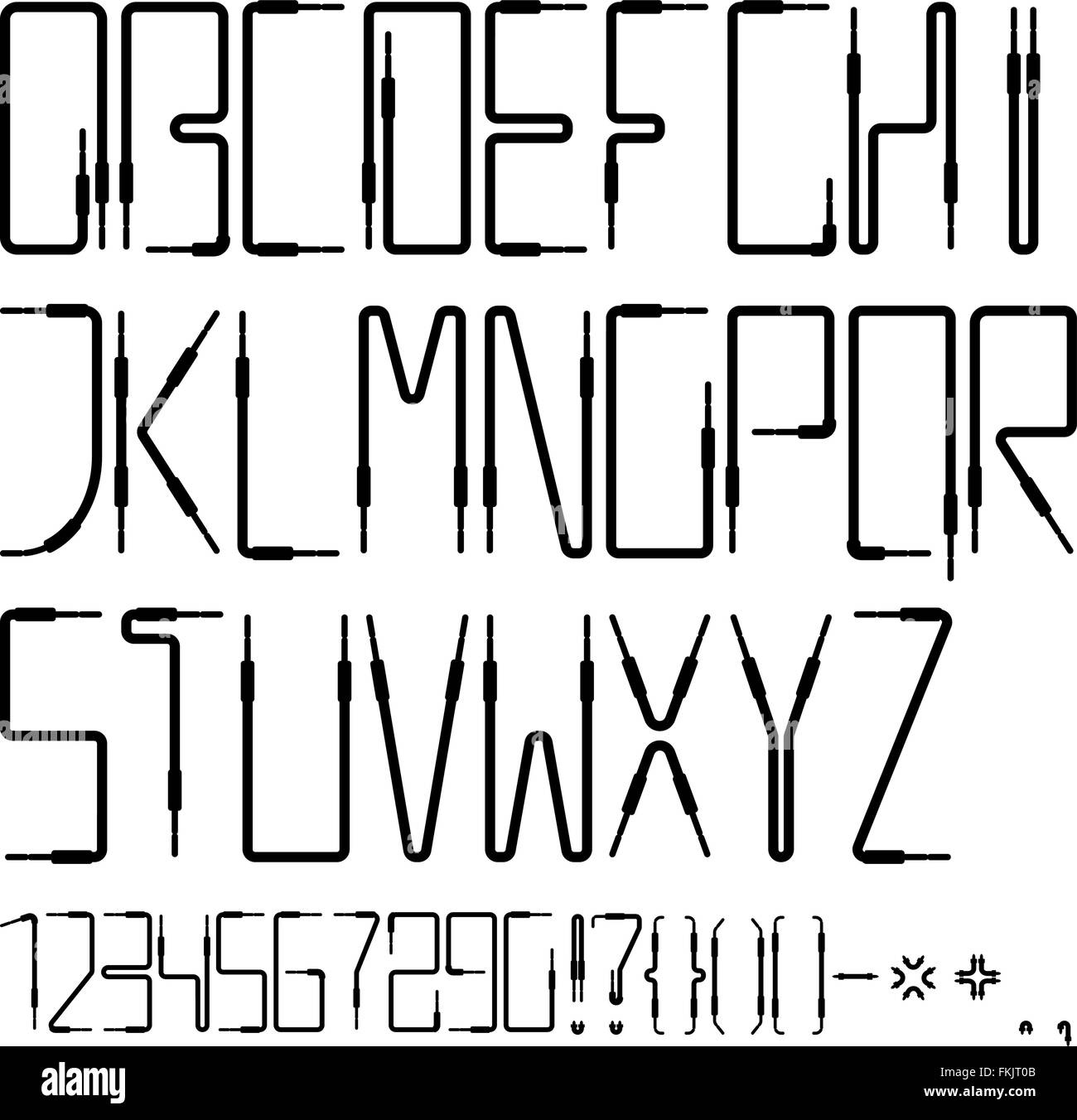 Latin alphabet Black and White Stock Photos & Images - Alamy