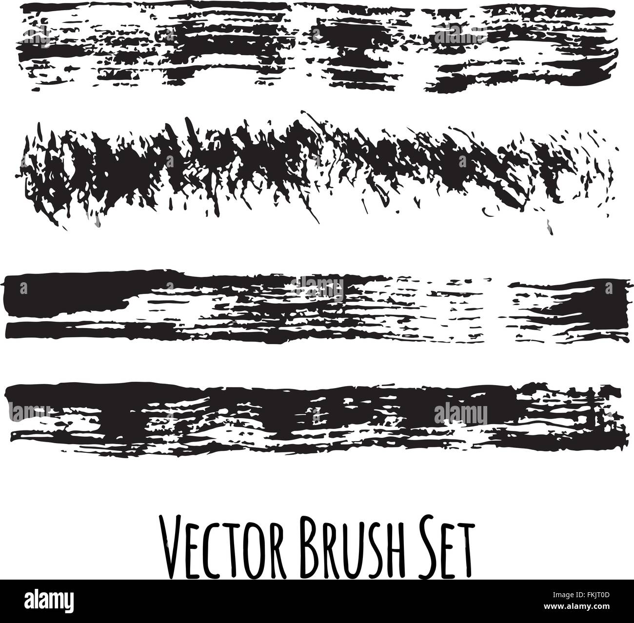 Set of four vector grunge brushes Stock Vector Image & Art - Alamy