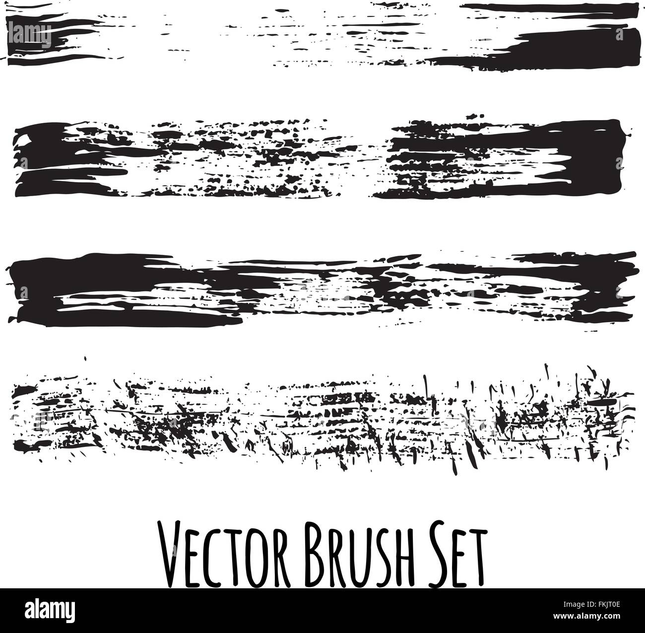 Set of four vector grunge brushes Stock Vector Image & Art - Alamy