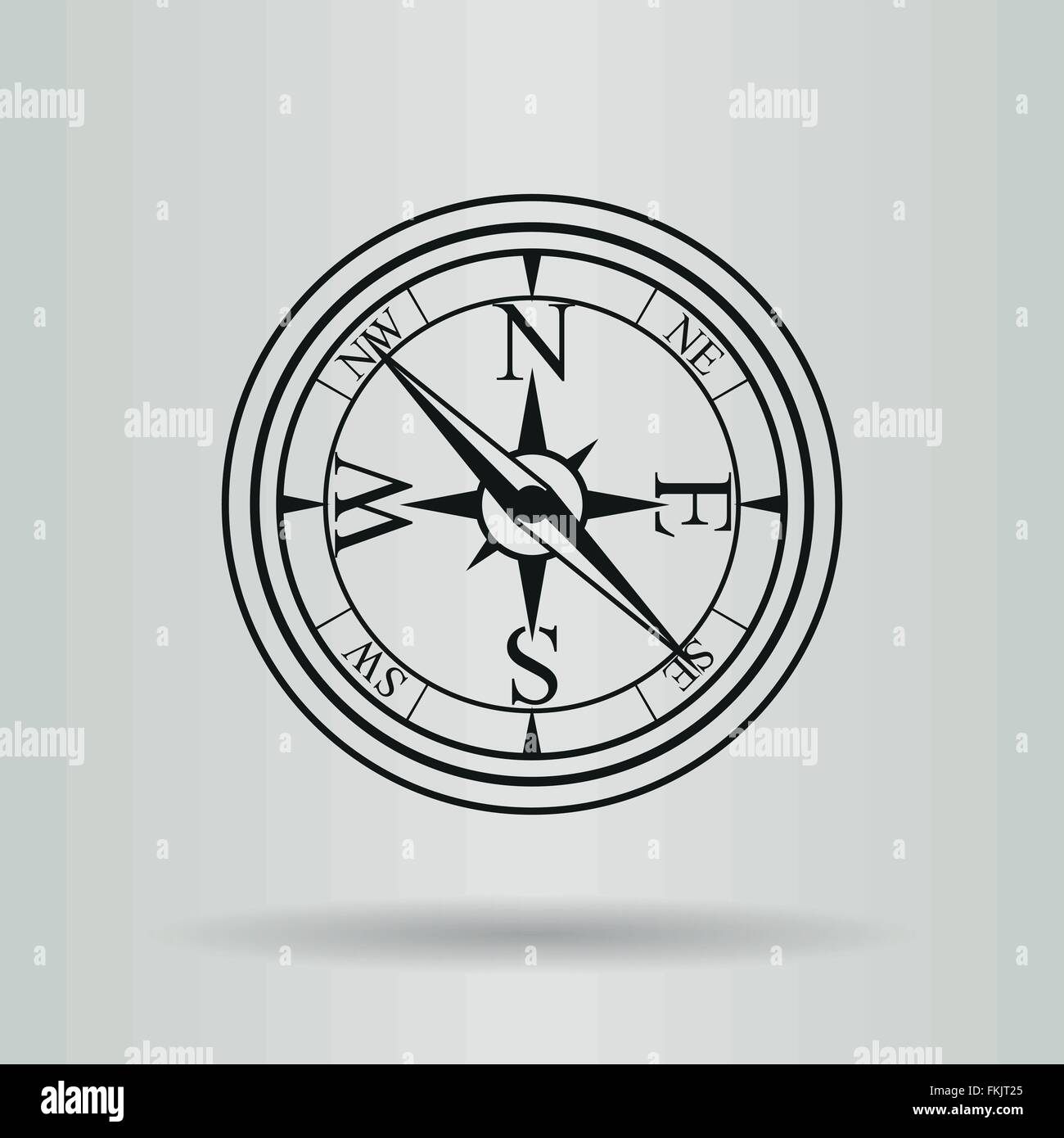 Line vector compass with cord Stock Vector Image & Art - Alamy