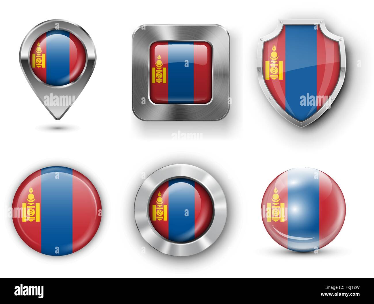 Mongolia flag in mongolia map Stock Vector Images - Alamy