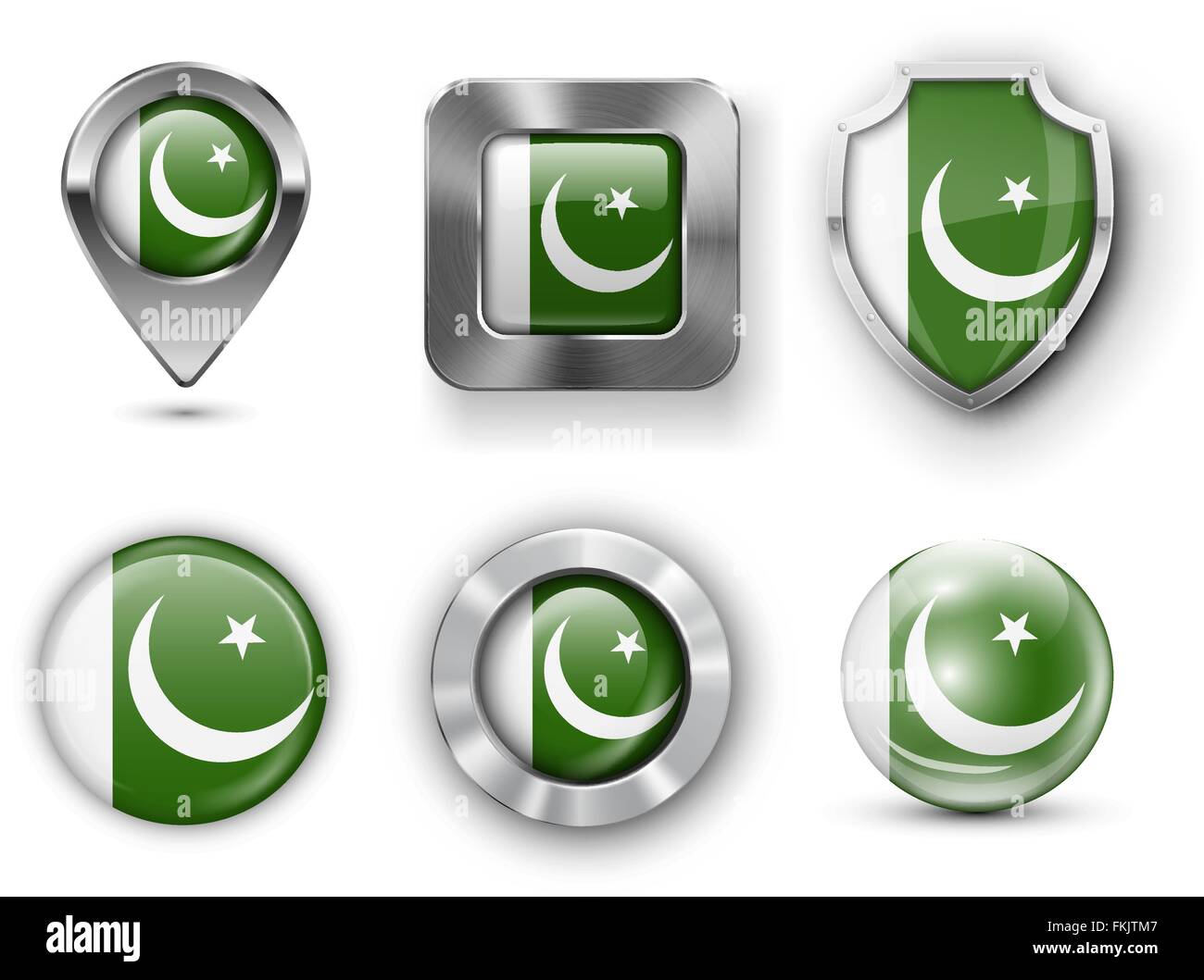 Pakistan flag badge Stock Vector Images - Alamy