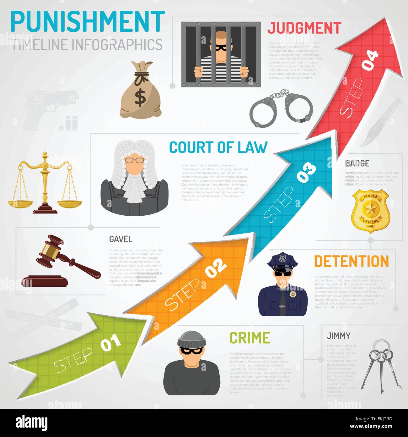Crime punishment infographics hi-res stock photography and images - Alamy