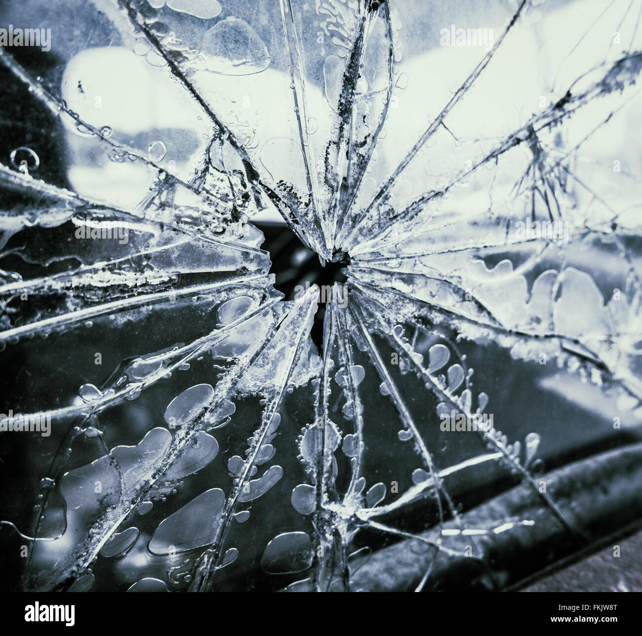 Smashed Truck Window Stock Photo - Alamy