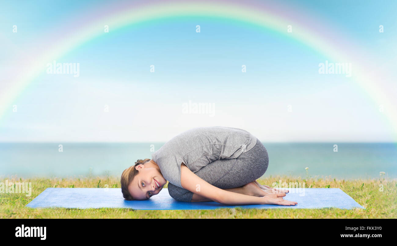 Child pose yoga woman hi-res stock photography and images - Alamy