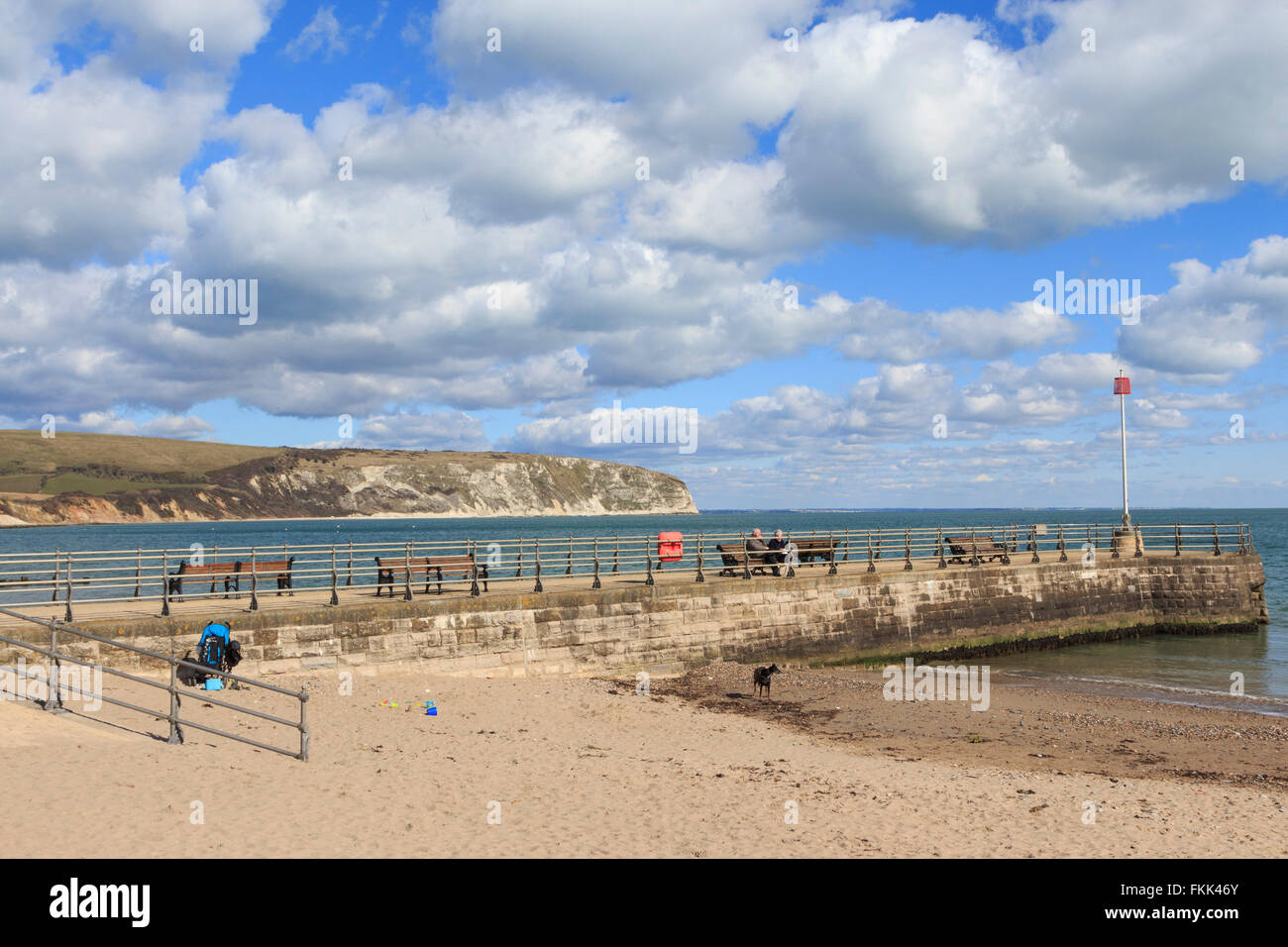 swanage seaside town, dorset england uk gb Stock Photo - Alamy