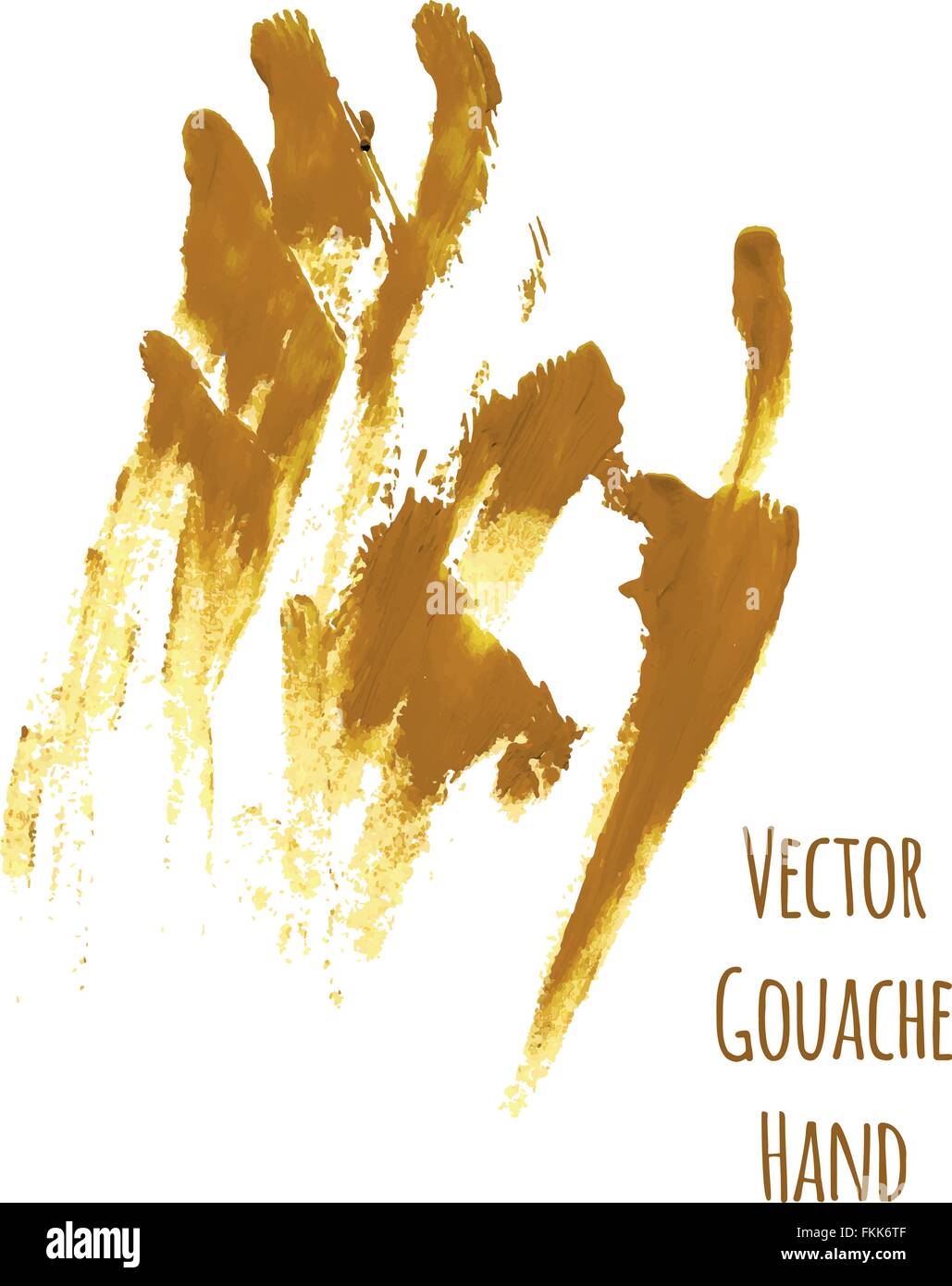 Vector yellow greased hand imprint Stock Vector Image & Art - Alamy