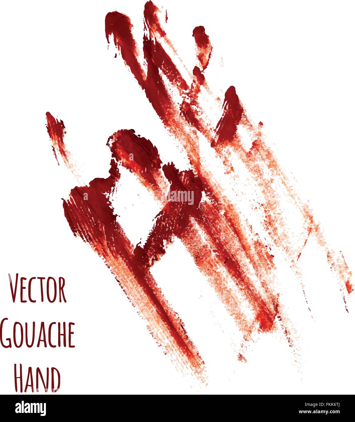 Vector red greased hand imprint Stock Vector Image & Art - Alamy