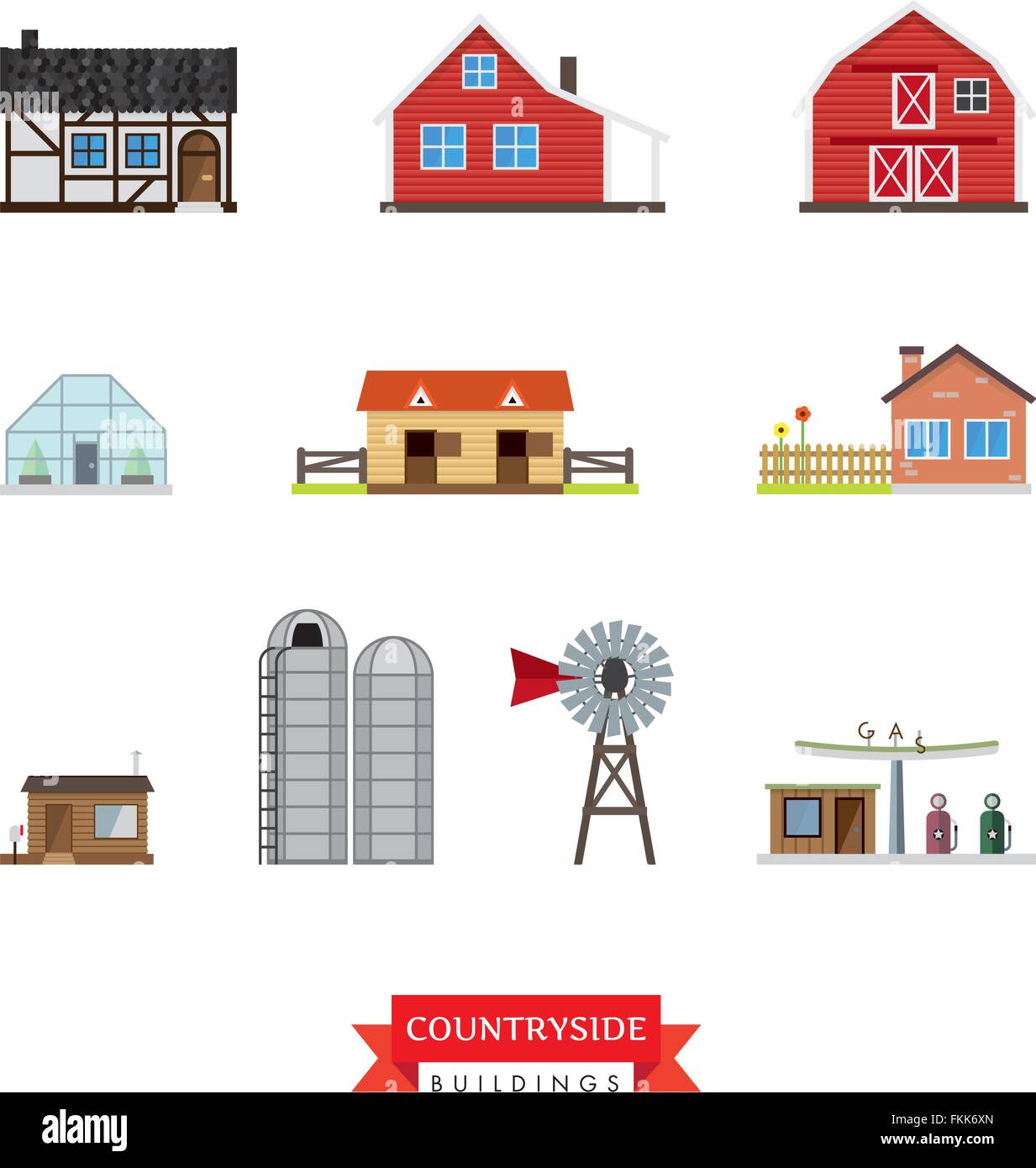 Countryside house farm Stock Vector Images - Alamy